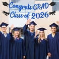 Blue Graduation Decorations 2026,Glitter Black and Blue Congrats Grad ...