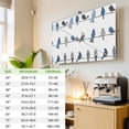Blue Grey Plaid Elastic Indoor TV Cover 43" Dust Protector,Stretch ...