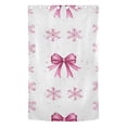 Christmas Pink Snowflakes Bows Curtain Light Filtering Thermal ...