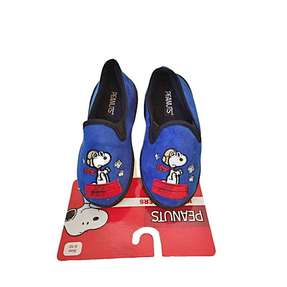 Ashko Group - Peanuts Snoopy Boys Micro Suede Slippers House Shoes (L 9 ...