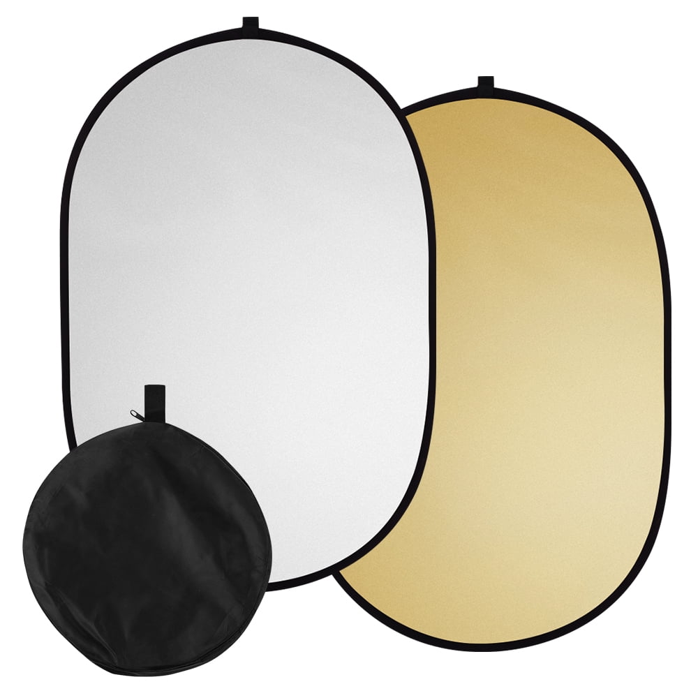 60 * 90cm/ 24 * 35inch Photography Light Reflector 2-in-1(Silver, Gold ...