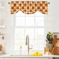 Leopard Pumpkin Fall Tie Up Valance Curtains for Windows, Kitchen ...