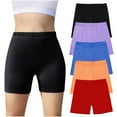 Eltusu Girls Cotton Bike Shorts, Soft Elastic Waist 5 Pieces Summer Sports Shorts Multicolor ...