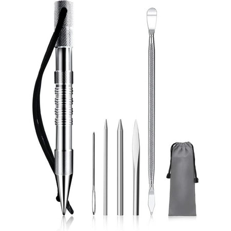 WILDAIR Marlin Spike with 6 Lacing Needles/Fids for Paracord or Leather ...