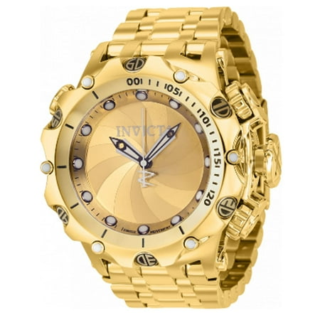 Invicta Men 51mm Reserve Venom Shutter Mother of Pearl Dial Gold Chrono ...