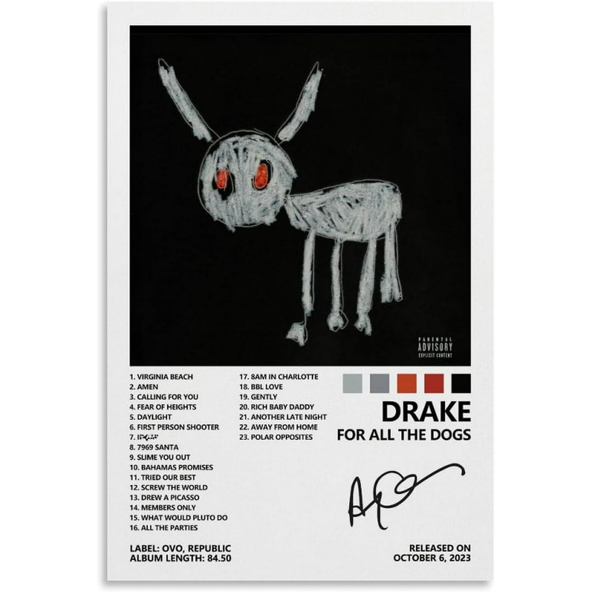 Click here for Pphaosho Drake All The Dogs Album Cover Poster Fra... prices