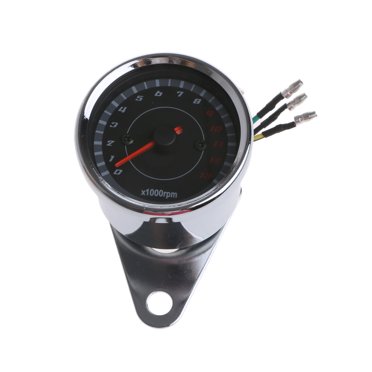 Fule Durable 12V Universal Motorcycle Tachometer Meter LED Backlight ...