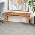 DecMode Long Wooden Indoor Bench, Rustic Industrial Style with High ...
