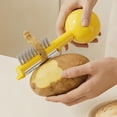 Vegetable Peeler with Cleaning Brush, Stainless Steel Blade Potato ...
