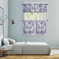 3 Piece Kitchen Curtains and Valances Set Purple Beach Coastal Cafe ...