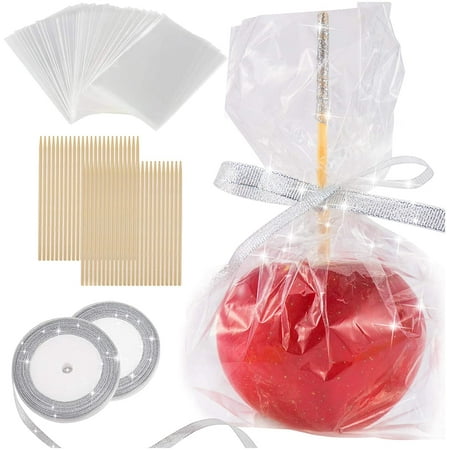 DIY Candy Apple Making Accessory Kits- Include 48 Pcs Bamboo Sticks ...