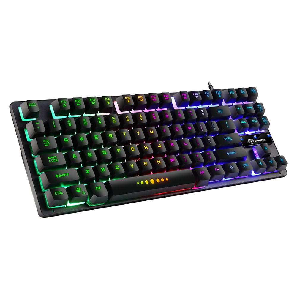 Buy GK-10 USB Wired Keyboard Gaming Keyboard 87 Keys Colorful Backlight ...