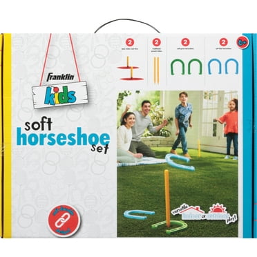 2-in-1 Horseshoe and Ring Toss – Outdoor Combo Two-Player Skill Game ...
