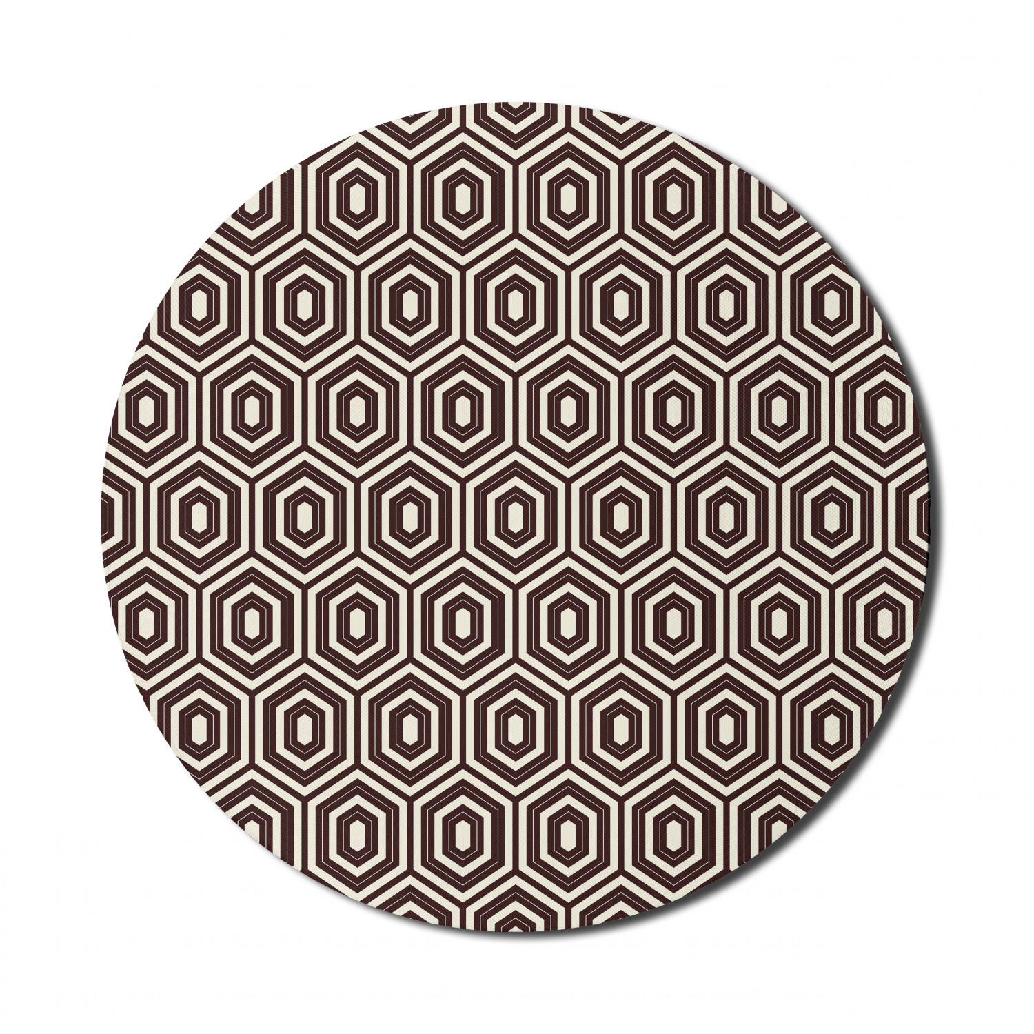 Geometric Mouse Pad for Computers, Outlined Hexagon Diamond Shapes ...