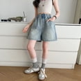 Bottoms for Children Girl Pure Color Pockets Waist Elastic Girls Spring ...