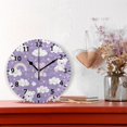 Bear Rainbow Clouds Pattern Wall Clock 10in Round Artistic Oil Painting ...