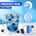 50 Pcs Blue Plastic Cups, 12oz Disposable Stemless Wine Glasses for ...