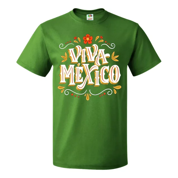 Playera Camiseta Que Viva Mexico Bandera Verde Blanco Rojo | Walmart en ...