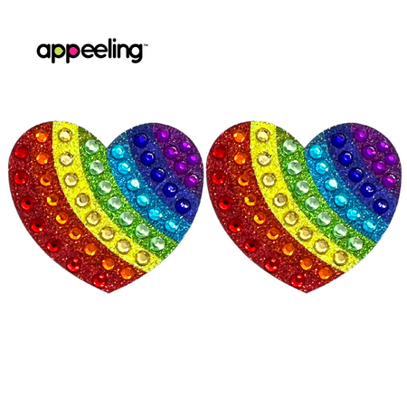 SPARKY - Glitter and Gem Heart Nipple Pasties, Covers for Festivals ...