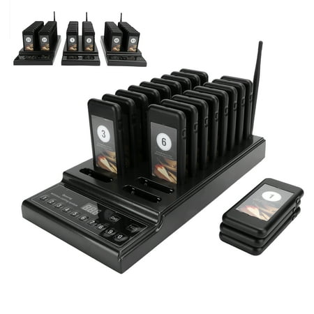 FLAMEEN Wireless Paging System, 999 Channel Restaurant Pager System ...