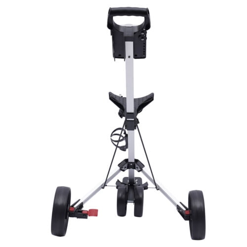 3 Wheel Foldable Golf Push Cart Swivel Front Wheel Black Cup/Umbrella ...