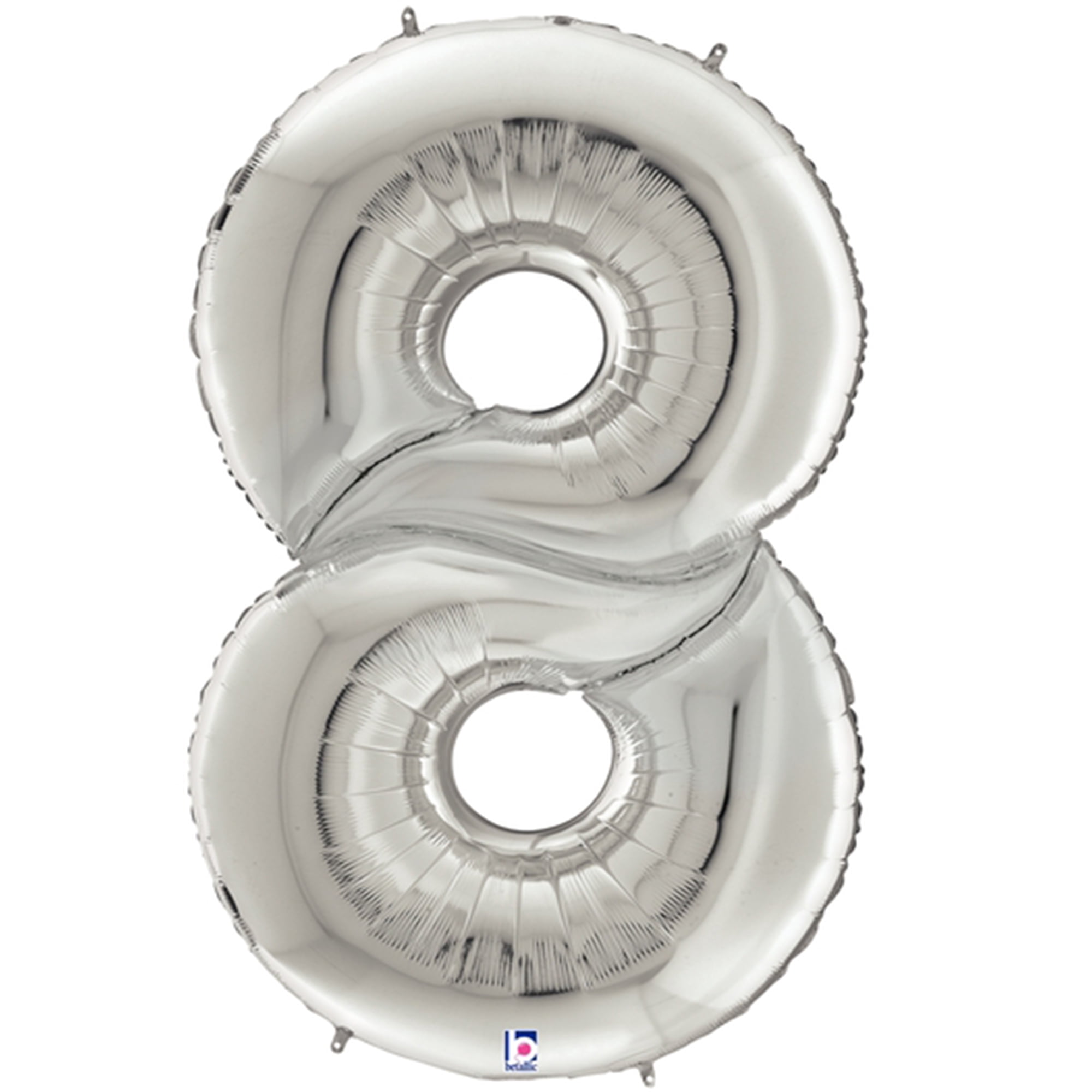 Silver Number 8 Gigaloon Giant Balloon 4 Ft Tall - Walmart.com