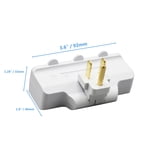 Projectpak 3 Outlet Grounded Wall Tap Splitter, 180° Rotating Plug ...