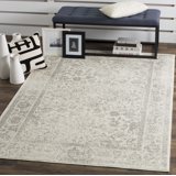SAFAVIEH Adirondack Wyatt Traditional Area Rug, Ivory/Silver, 3' x 5 ...