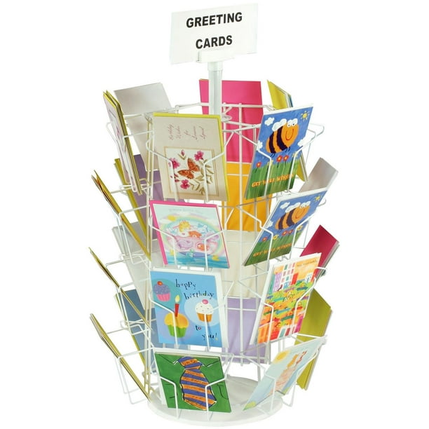 Greeting Card Rack with (24) 5 x 7 Pockets for Countertop Use, 29" Tall ...