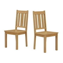 Better Homes & Gardens Bankston Dining Chair, Natural Pine Finish, 2 ...