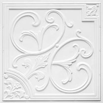 204-Lilies And Swirls 2 ft. x 2 ft. PVC Glue-up or Lay in Ceiling Tile ...