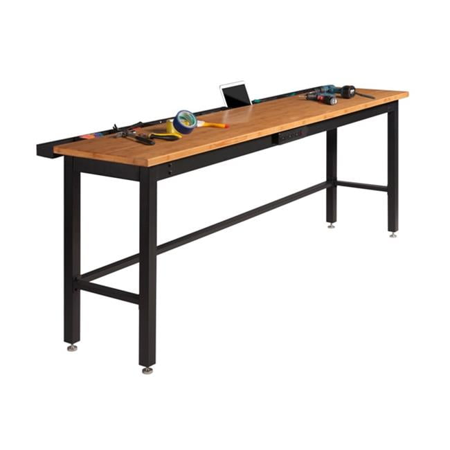 NewAge Products 31091 96 inch Workbench with Powerbar Bamboo - Walmart.com