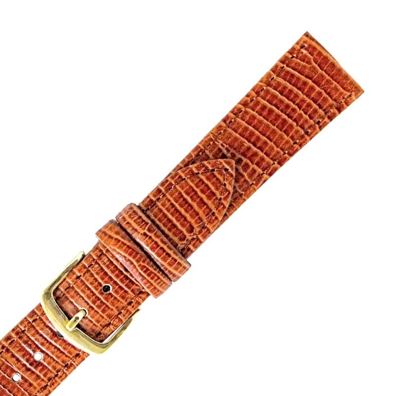 Hadley Roma MS716 20mm Brown Calfskin Lizard Grain Mens Strap Watch ...