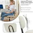 Stylish Swivel Armless Desk Chair, PU Leather, Lumbar Support, Height ...