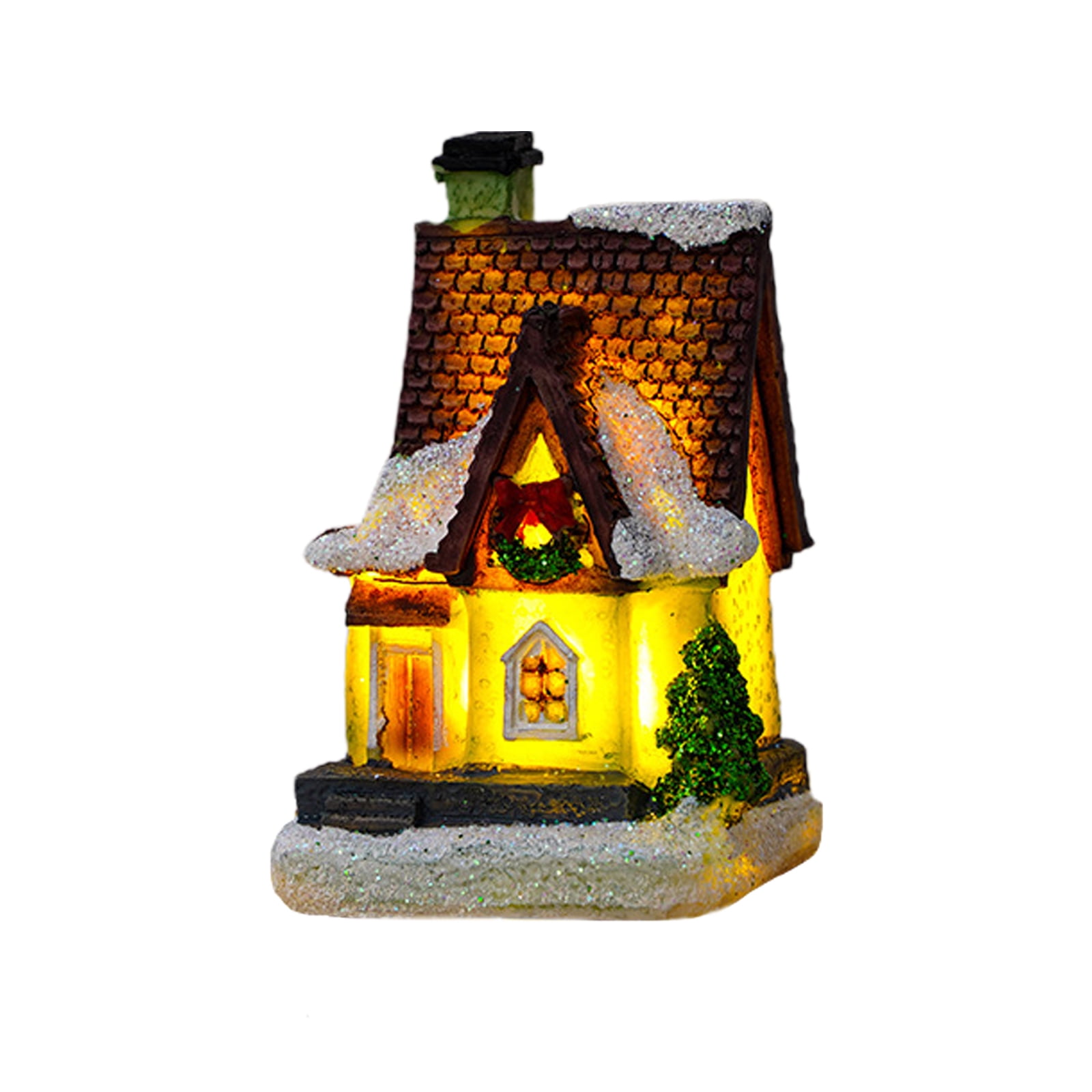 Christmas Village LED Lighted Christmas Village Houses with Figurines ...