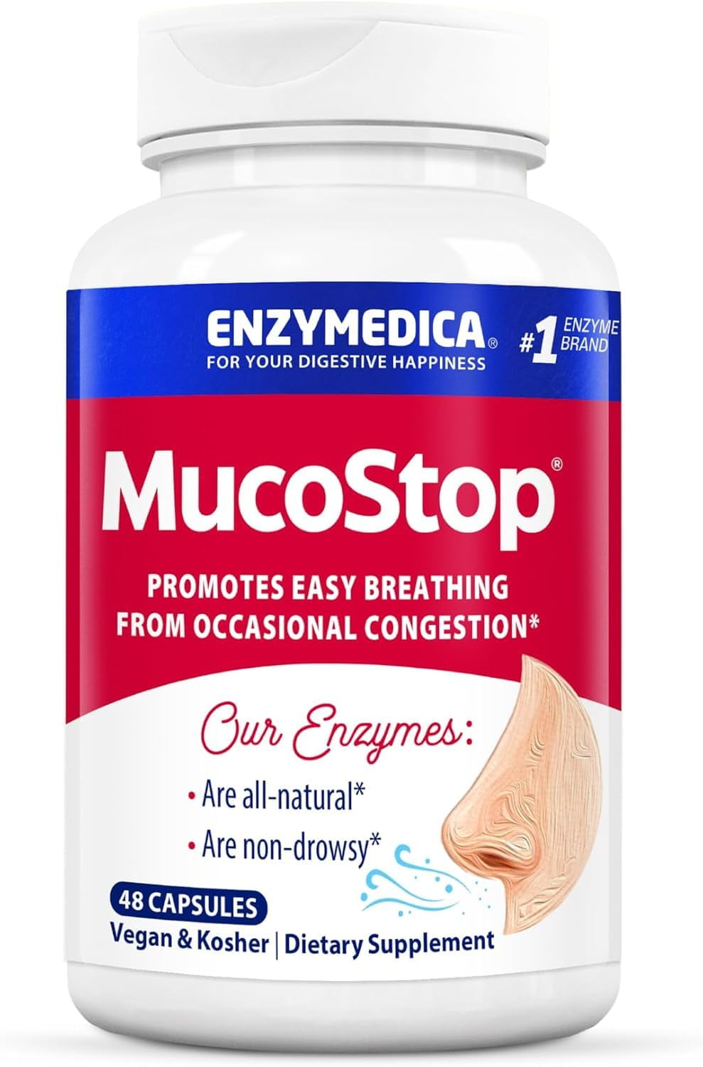Suplemento Enzymedica MucoStop Natural Enzyme 48 cápsulas | Bodega Aurrera en línea