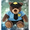 DolliBu Brown Bear Police Officer Plush Toy - Super Soft Plush with Red ...