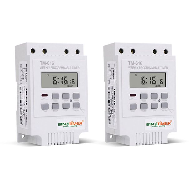 SINOTIMER 2X TM616W-2 30A 220V Electrónico Semanal Programable ...
