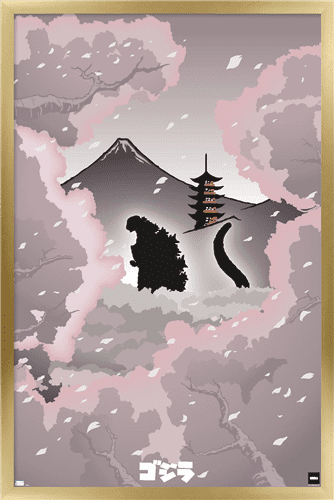 Godzilla - Backdrop Wall Poster, 22.375" x 34", Framed - Walmart.com