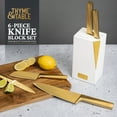 Free Shipping! Thyme & Table 6-Piece Slim Acacia Knife Set with Gold ...