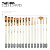 ARTIFY 15 Pieces Paint Brush Set, Intermediate Series, Includes Pop-Up ...
