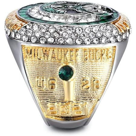 2021 Bucks Championship Ring Replica Basketball Champions Ring with ...