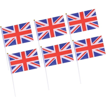 Union Jack Hand Flags with Sticks British Flag Small United Kingdom UK ...