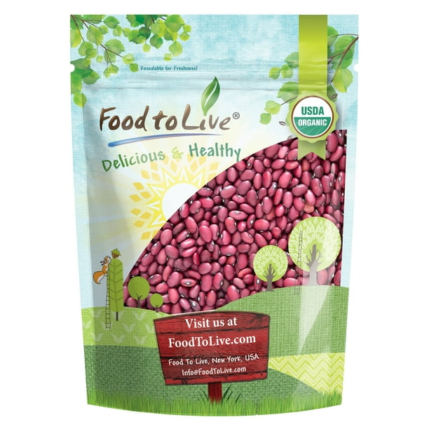 Organic Small Red Chili Beans, 1 Pound - Non-GMO, Kosher, Sproutable ...