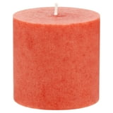 Mainstays Unscented Decorative Red Mottled Pillar Candle 3x3in Cotton ...