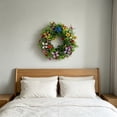 18 inch Spring Summer Wreath,Tulip Wreath for Front Door with Purple ...