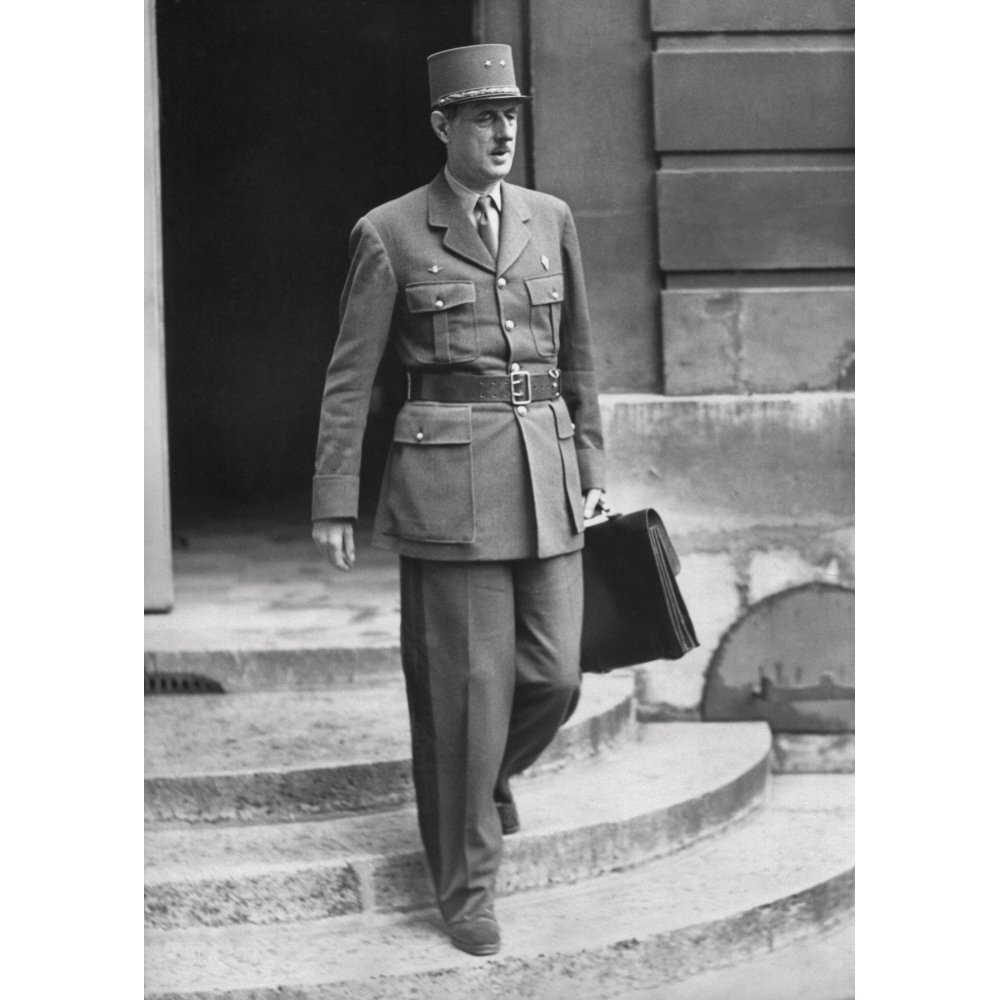 General Charles De Gaulle Leaves The A Consul Of Ministers Meeting In ...