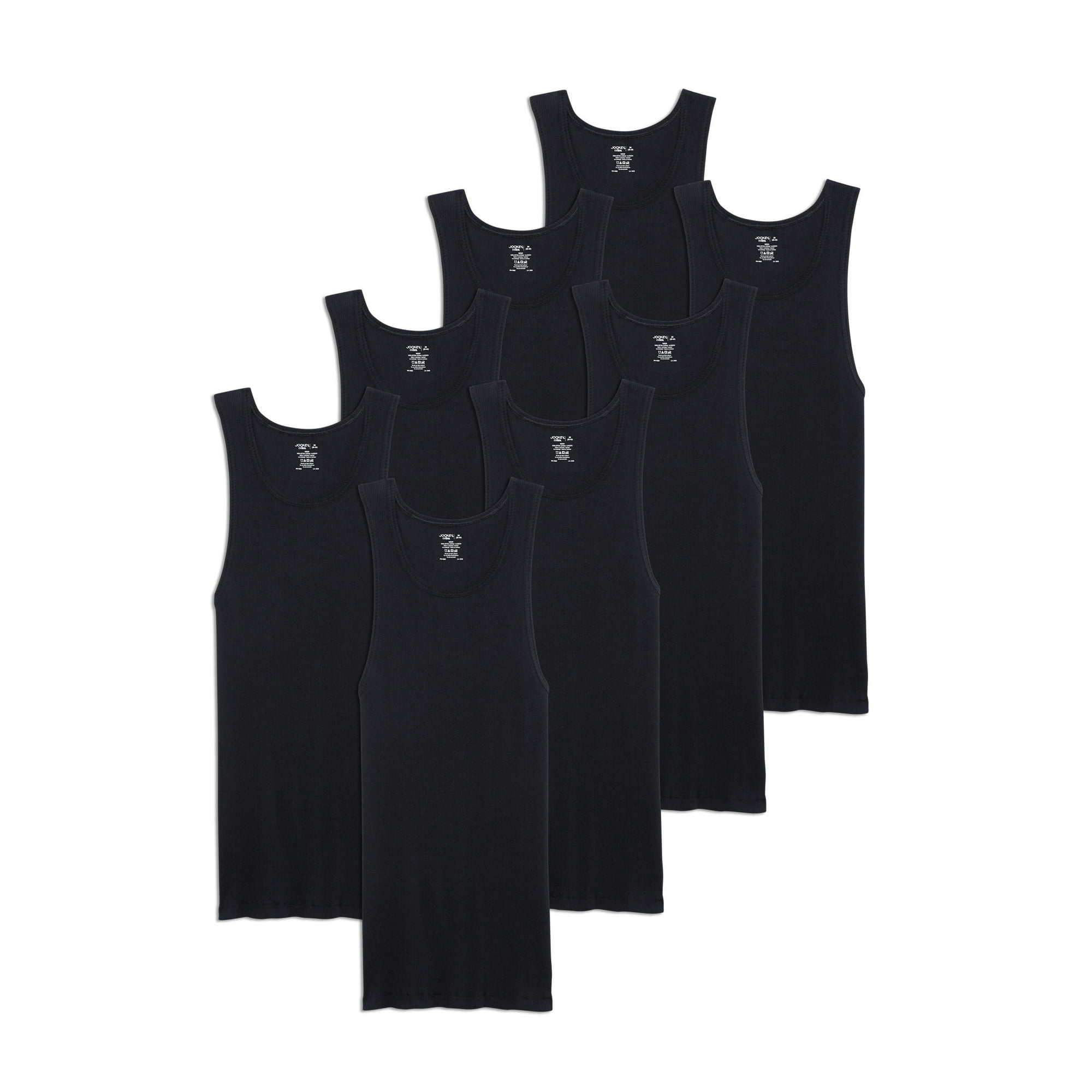Click here for Jockey Mens 100 Cotton A-Shirt Tank - 8 Pack prices