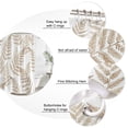 60x72 Inch Shower Curtains for Bathroom, Brown Ferns Fabric Bath ...