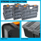 Tool Box Organizer - 3-in-1 Portable Parts Organizer with 52 ...